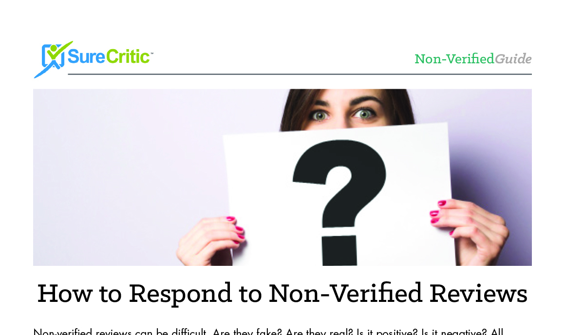How to Respond to Non-Verified Reviews - SureCritic - Business Solutions