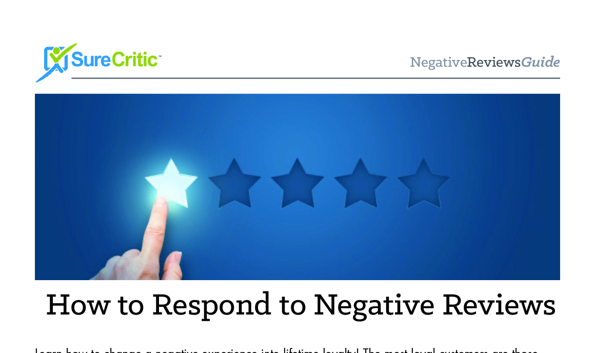 How to Respond to Negative Reviews - SureCritic - Business Solutions